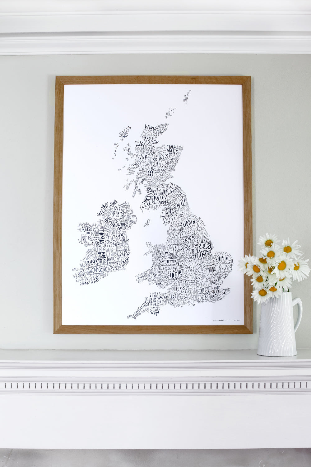 Word Map of the British Isles - Art Print - Alison Hardcastle x SNOWHO ...